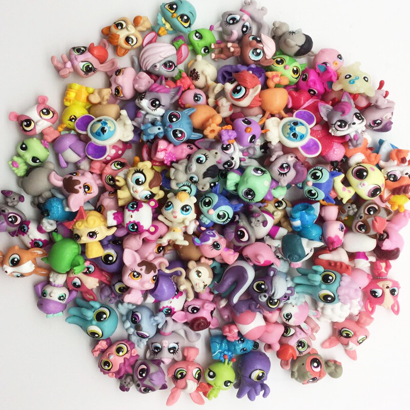Random Lot 10X 1" Original Littlest Pet Shop Mini LPS Cute Animals ...