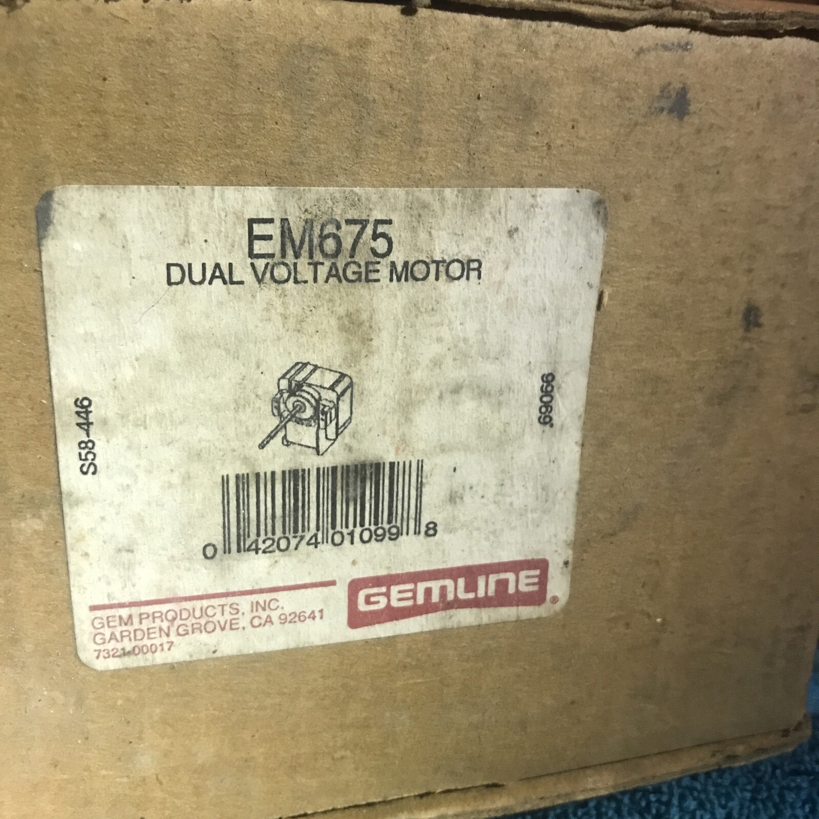 Gemline Dual Voltage Motor EM675 | eBay