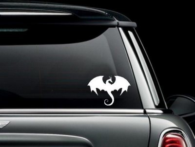 Dragon with Wings Spread Vinyl Car Truck Window Bumper Sticker Decal US ...