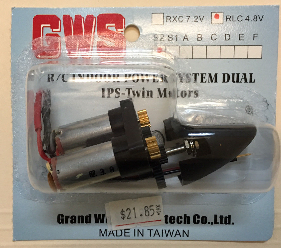 GWS IPS Dual Motors RC Power System 4.8V with 7.0:1 Gear Ratio Dual ...