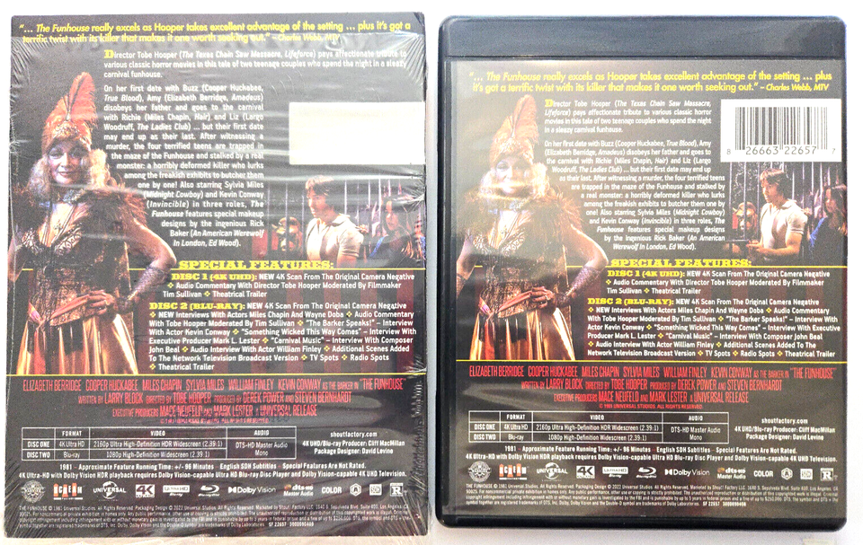 The Funhouse 4K Collector's Edition (1981) 4K+Blu-ray+Slip Cover TOBE ...