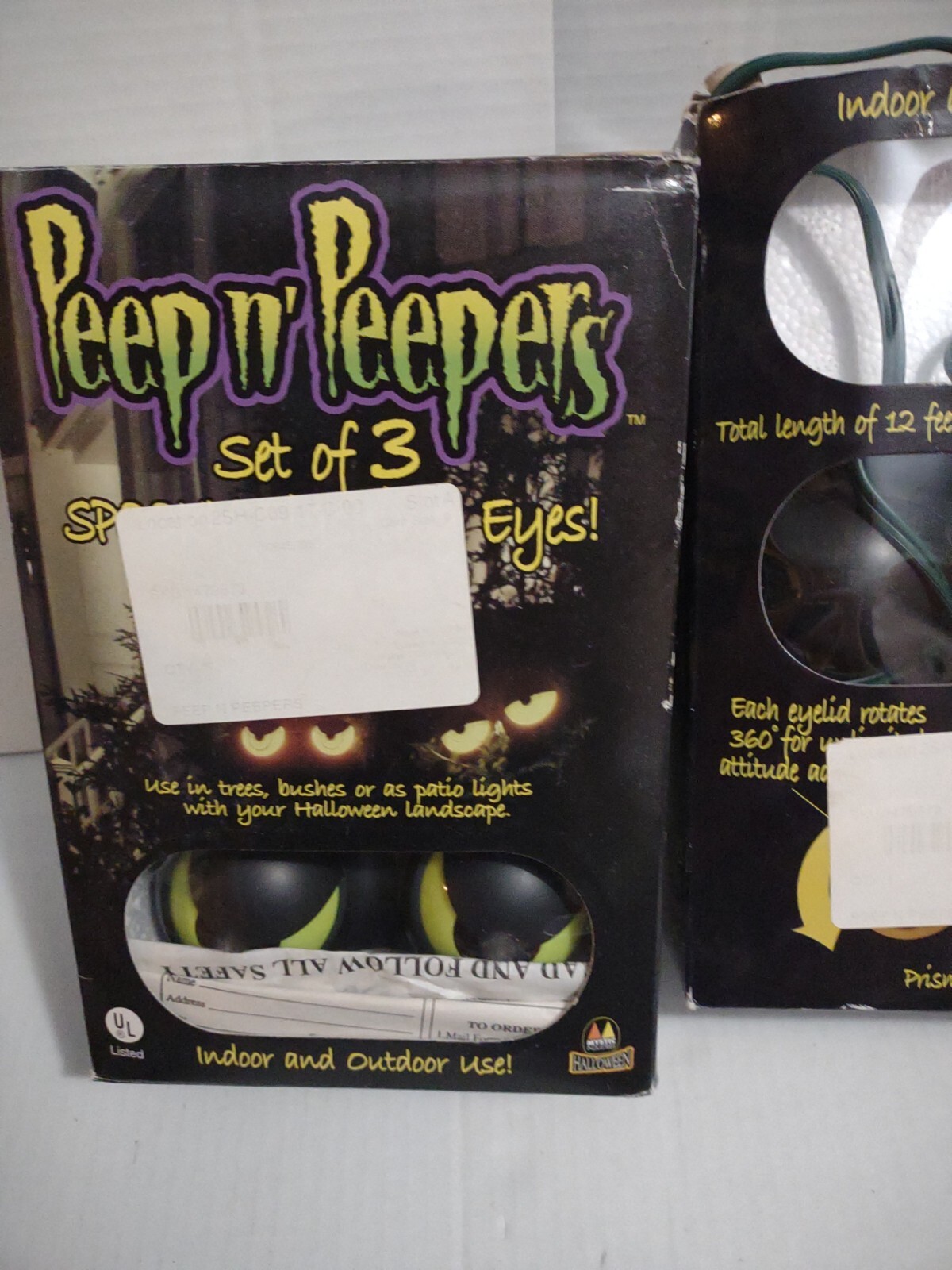 Spirit Halloween Spooky Flashing Eyes Peep N Peepers Indoor Outdoor 9 ...