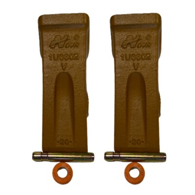 2 Pack 1U3302 1U-3302 Bucket TEETH Tooth & 5 9J2308 Pins 5 8E6259 ret ...