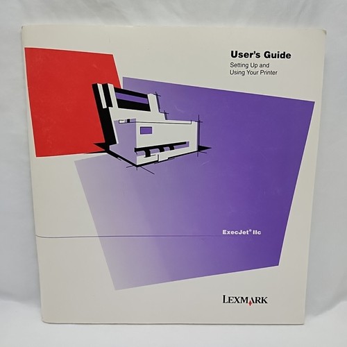 1994 Lexmark Execjet LLC Users Guide Printer Setup Manual | eBay