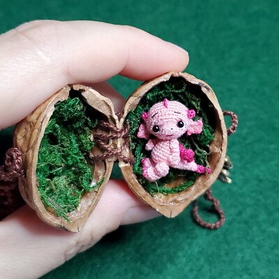 Custom extremely micro Dragon in walnut house. Dollhouse miniature ...