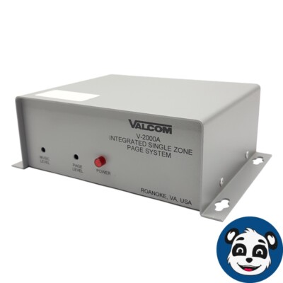 VALCOM V-2000A Integrated Single Zone Page System, w/ Power Supply - "B ...