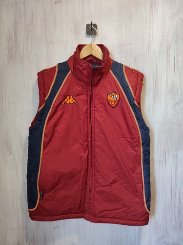 AS Roma 2000's Size S football soccer kit vest jacket sleeveless Kappa ...