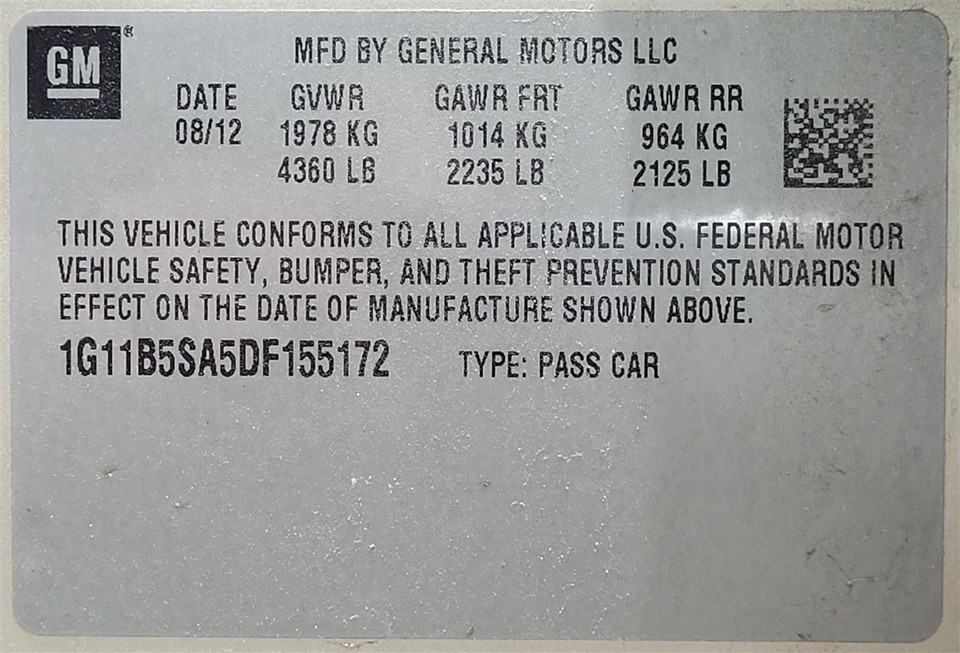 2013 Chevrolet Malibu ABS Control Module 2.5L Used 103K Miles OEM 545 ...
