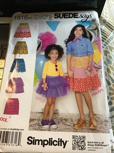 NEW UNCUT Simplicity PATTERN #1816 SKIRTS SIZE GIRL 7-14 | eBay