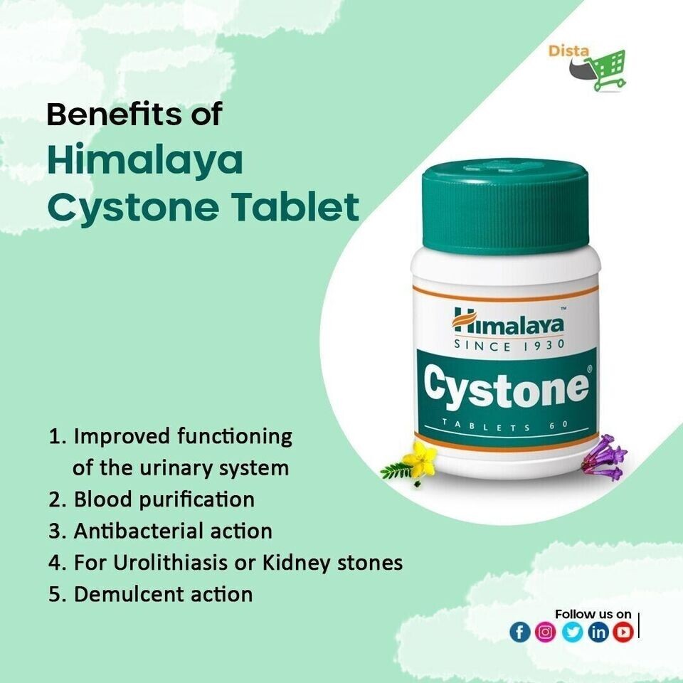 CYSTONE BY HIMALAYA RELIEF FROM KIDNEY STONES 5 BOX 300 TABS FREE SHIP ...