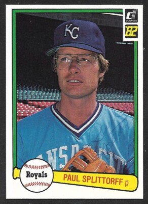1982 DONRUSS #464 Paul Splittorff KANSAS CITY ROYALS SIGNED AUTOGRAPH ...