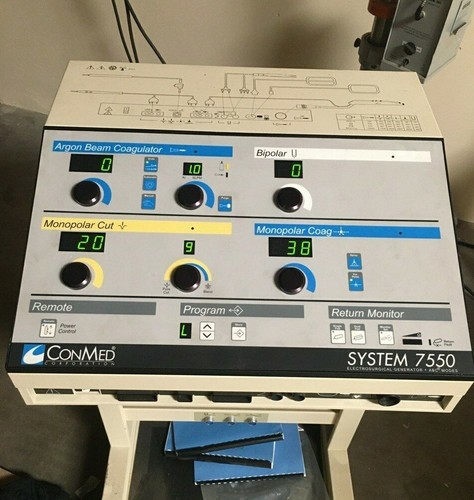 CONMED SYSTEM 7550 7500 ESU ELECTROSURGICAL GENERATOR ABC ARGON BEAM ...