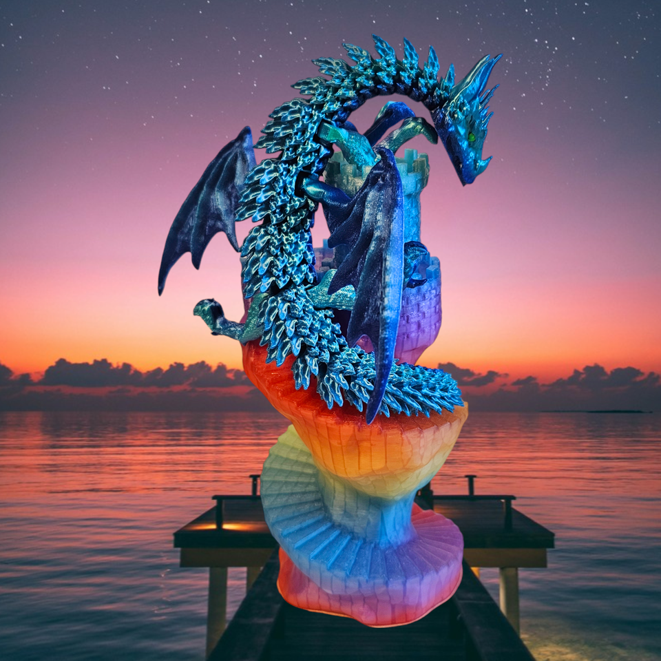 3D Printed Articulating Winged Dragon Fidget. Landscaping Decor. Home ...