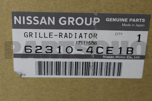 623104CE1B Genuine Nissan GRILLE-RAD 62310-4CE1B | eBay