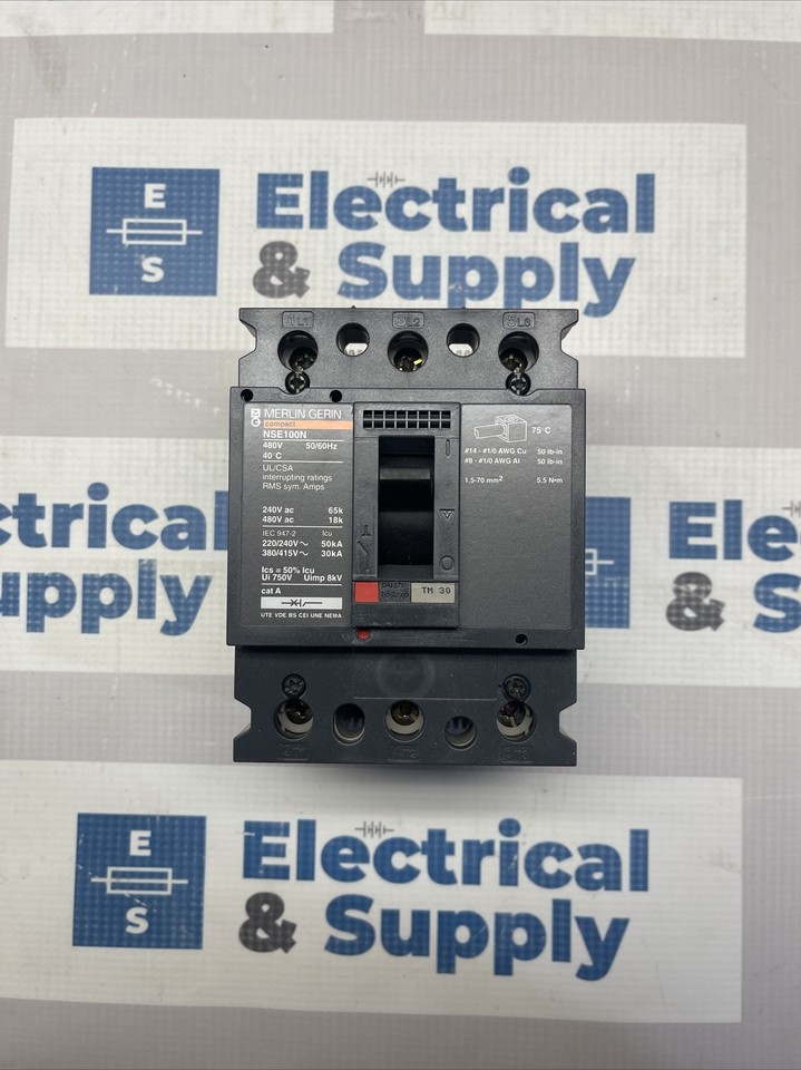 NENL34030 Circuit Breaker 30A 4800V 50/60Hz 3 Pole NSE100N New Merlin ...
