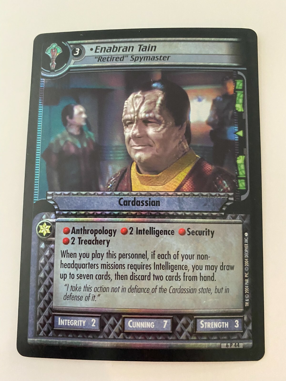 Star Trek CCG 2E ENABRAN TAIN Retired Spymaster FOIL NEVER PLAYED | eBay