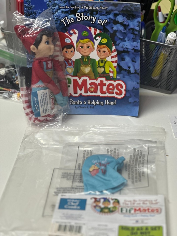Elf Mates The Chef Doll Christmas Collectible Plush Elf on The Shelf ...