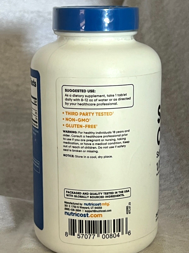 Nutricost Sodium Chloride 1000mg, 240 Tablets - Salt Tablets exp 12/ ...