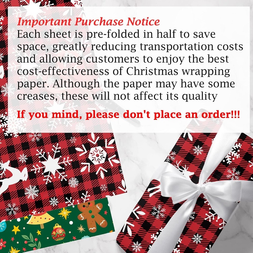 Christmas Gift Wrapping Paper Roll Xmas Wrap For Holiday | eBay