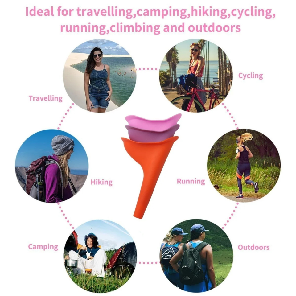 Female Urine Wee Funnel Portable Woman Ladies She Urinal Camping Travel ...