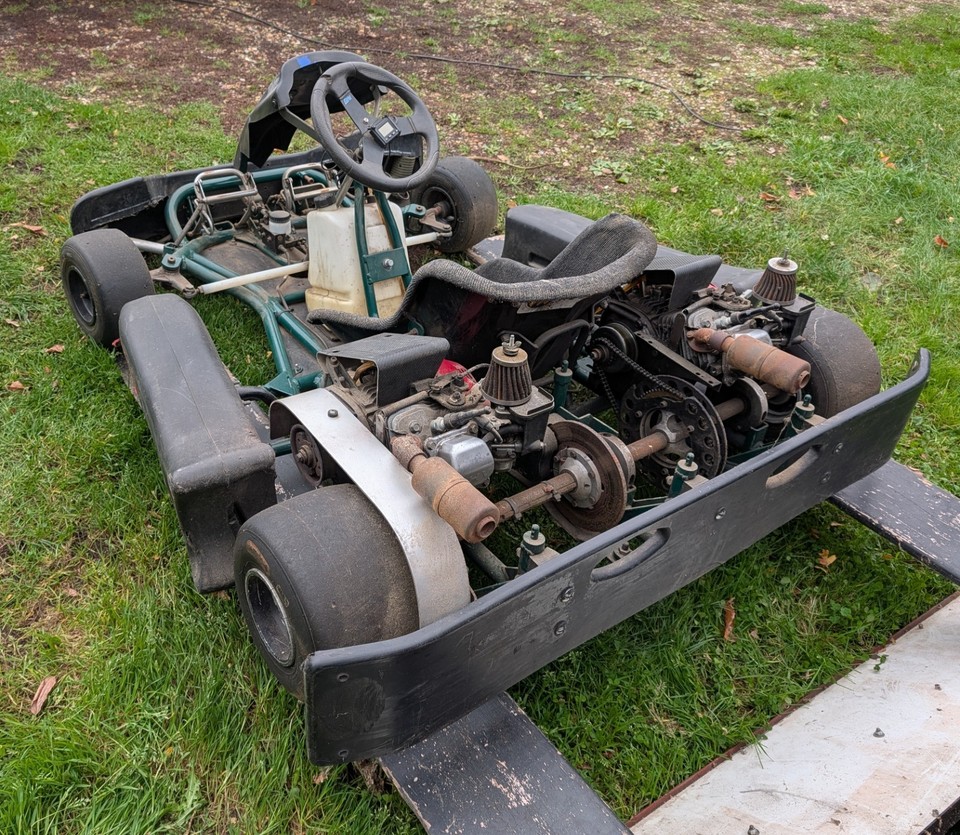 2 Pro Go Karts (twin 200cc), Two Tier Trailer with Lights and Winch ...
