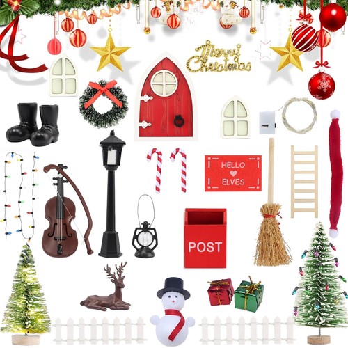 Mein HERZ 28 Pezzi Porta per Elfo Natale Accessori Porta Elfo Natale ...