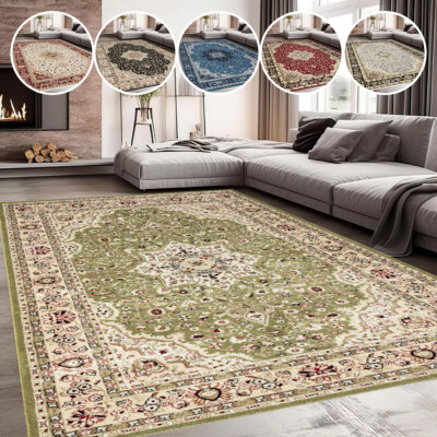 Non Slip Large Traditional Rugs Living Room Bedroom Carpet Hallway ...