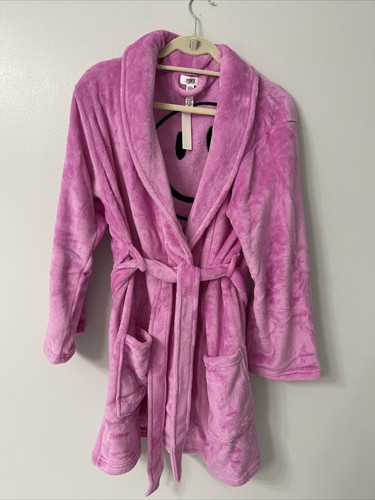 victoria secret pink smiley face robe M/L | eBay
