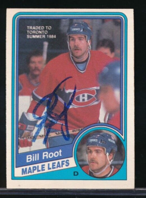 1984-85 O-Pee-Chee Bill Root #271 signed auto autograph very tough ...