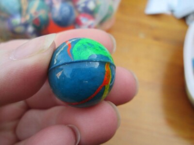 27mm Teal Thin Stripes style Jet Ball Bouncy Toy - Sturdy Rubber | eBay UK