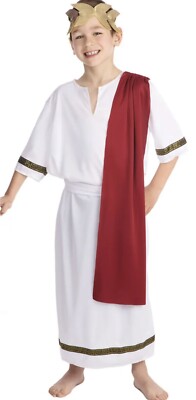 Boys Greek Roman Caesar Emperor Ancient Gladiator Fancy Dress Costume 4 ...