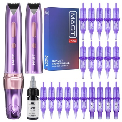 Mast P60 Wireless Tattoo Pen 5 Strokes Permanent Makeup Machine 2 ...