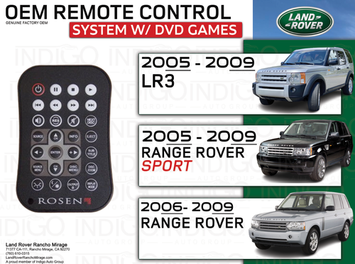 GENUINE LAND ROVER REMOTE CONTROL DVD GAMES LR3 RANGE ROVER SPORT NEW VUB503181 | eBay