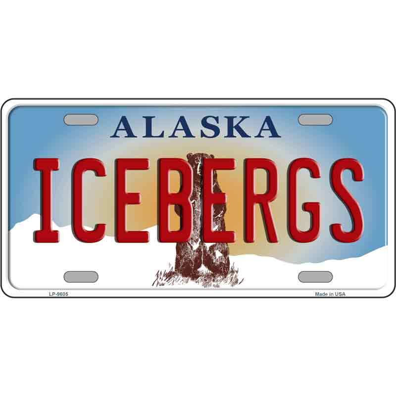 Icebergs Alaska State Novelty Metal License Plate Tag LP-9605 | eBay