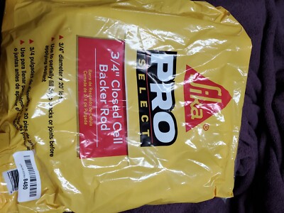 Sika Pro Select 3/4" closed cell backer rod, 20' long | eBay