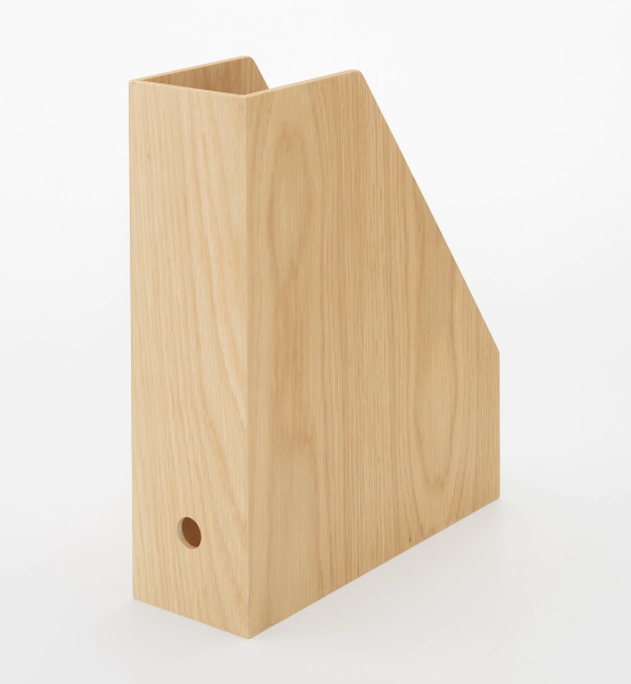 MUJI wooden stand file box for A4 width 9.2 x depth 27.5 x height 32 cm ...