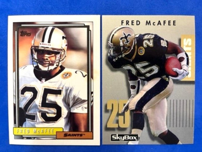 NFL - Fred McAfee 1992 Topps & 1992 Skybox Primetime Football - Saints ...