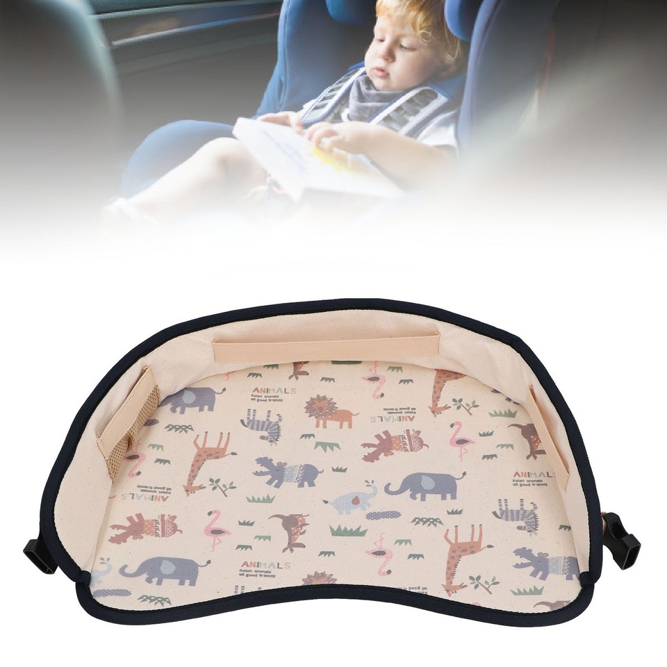 Carseat Lap Desk Portable Kids Travel Tray Non Slip Multifunctional For ...