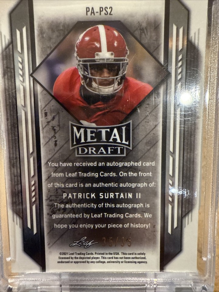 Patrick Surtain II Leaf Metal Draft Blue PA-PS2 35/35 | eBay