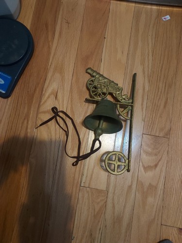 Vintage Cast Iron 4 1/2" Bell with Civil War Cannon Topper | eBay