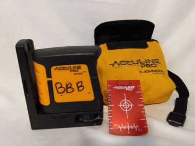 JOHNSON ACCULINE PRO 40-6620 CROSS LINE LASER LEVEL - TESTED - GENTLY ...
