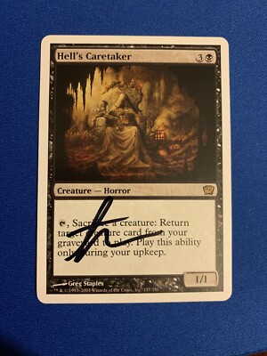MTG Magic Hell’s Caretaker Signed Artist Proof x1 9th Edition Greg ...
