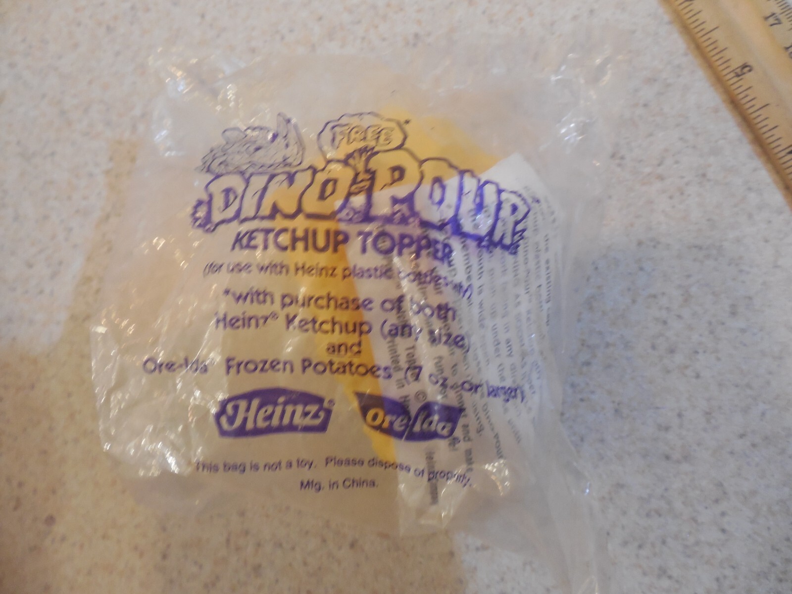 NOS NEW Lot of 3 dif Vintage Collectors 1992 Heinz Dino-Pour Ketchup ...