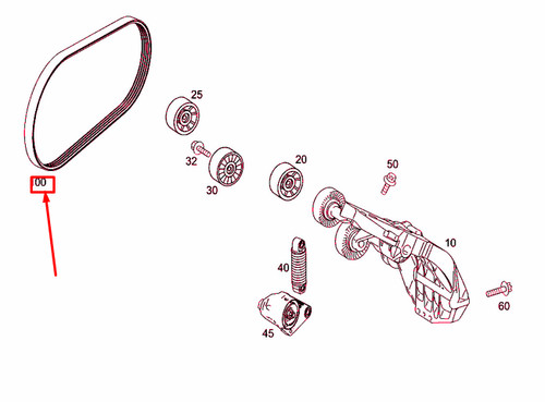 MERCEDES-BENZ A W169 V-RIBBED BELT A0159974892 OEM for sale online | eBay