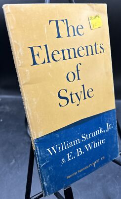 The Elements Of Style (1962) William Strunk & E.B. White | eBay