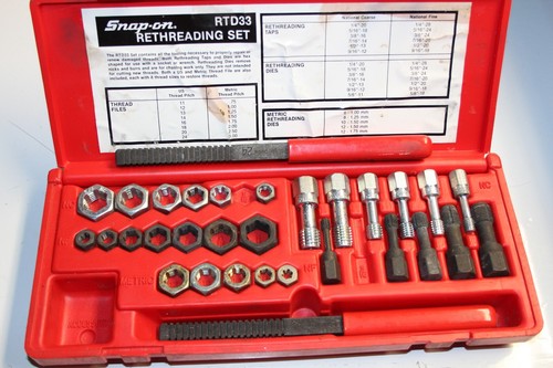 Snap On Tools RTD33 Fractional Metric Rethreading Set USA | eBay