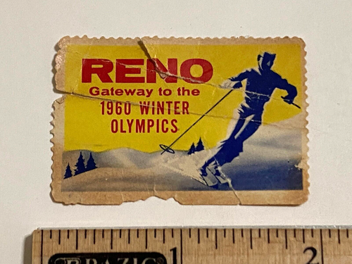 Rare Reno Gateway to the 1960 Winter Olympics Stamp - Has Cuts, Vintage ...