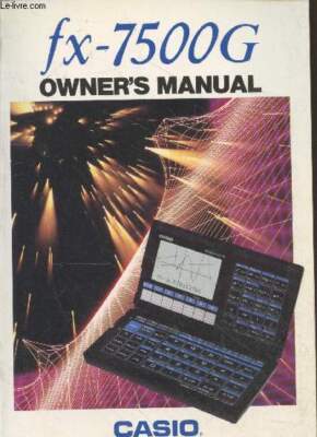 FX-7500G owner's manual - Collectif - 0 | eBay