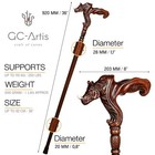 Original GC-Artis Wooden Rhino Walking Stick Cane Ergonomic Palm Grip ...