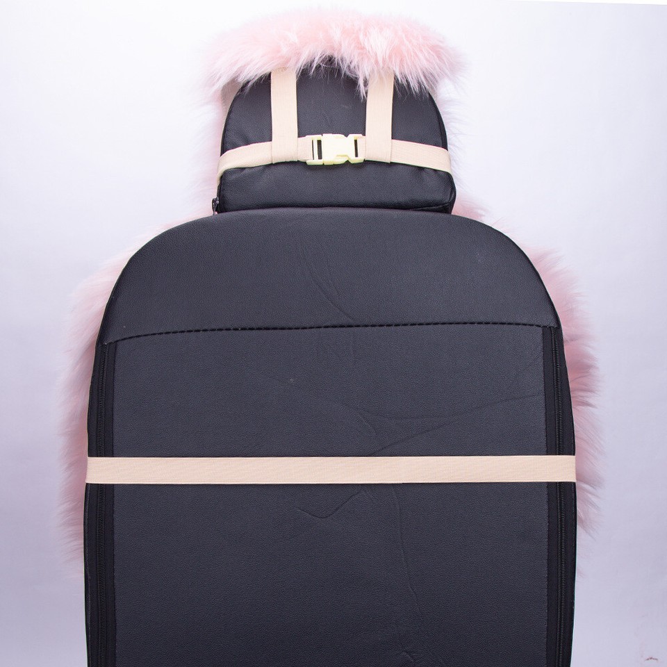 1X Soft Faux Sheepskin Fur Car Seat Cover Warm Plush Full Car Front ...